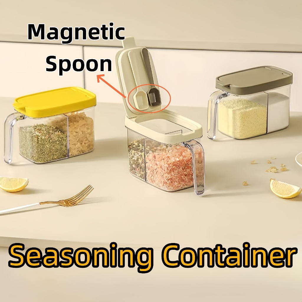 Spice Container Plastic Seasoning Container Spice Jar with Spoon ...