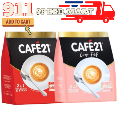 [911] Cafe 21 Coffee-mix (2 in 1) 18/22 Sechet x 12gm (Classic/LowFat ...