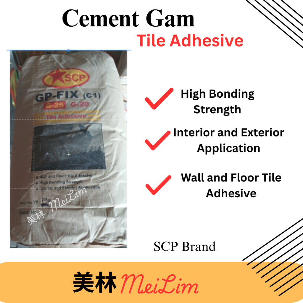 Tile Adhensive / Simen Gum / Gum Cement (Grey) 1kg /3 kg | Shopee Singapore