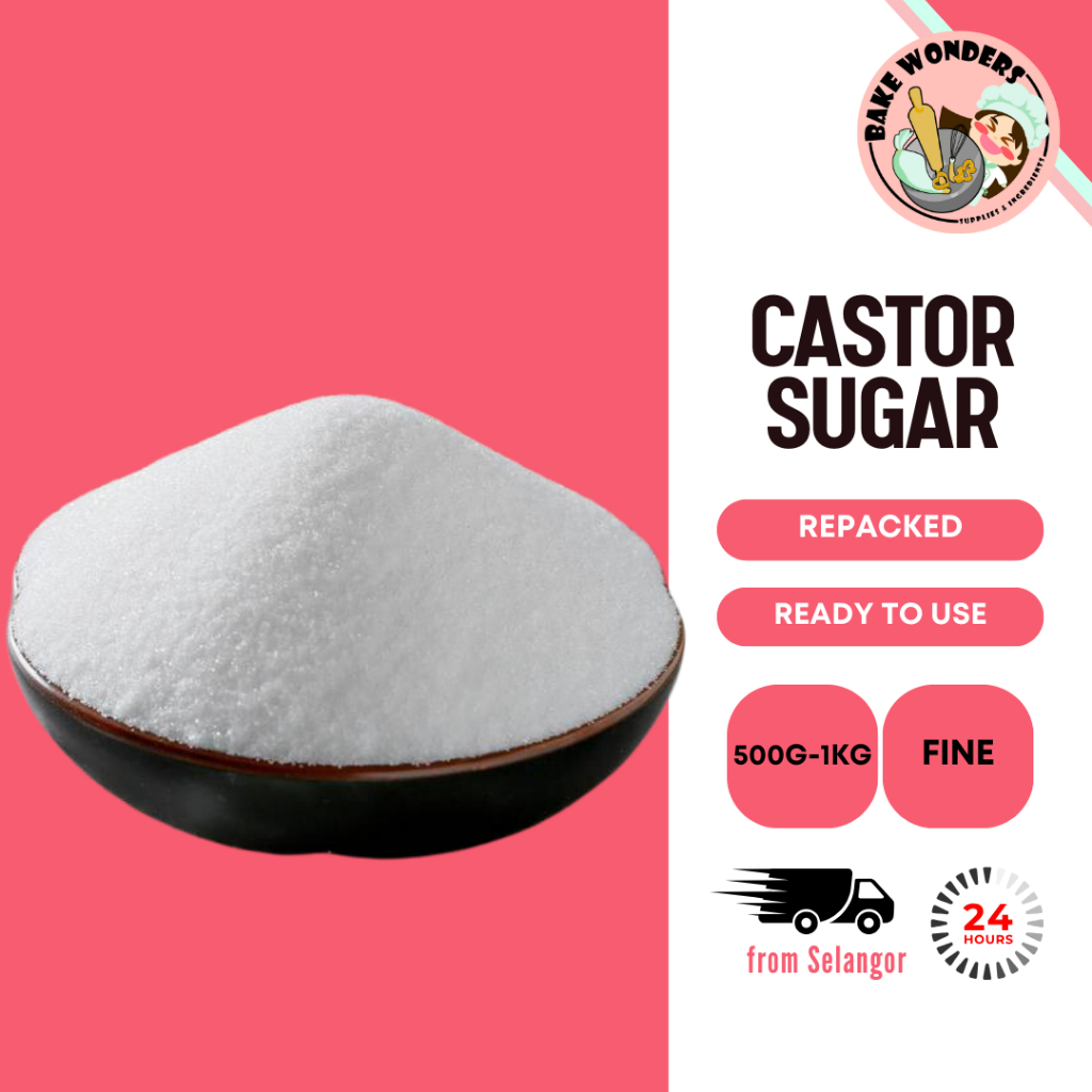 Castor Sugar/Caster Sugar/Gula Castor/ 细砂糖 (500g/1kg)(REPACK) | Shopee ...