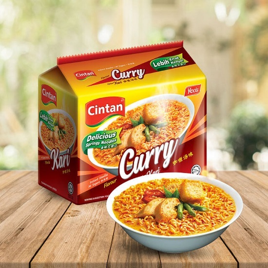 金旦快熟面 Cintan Curry Mee Instant Noodle (76g x 5 Packets) HALAL Mi Segera ...