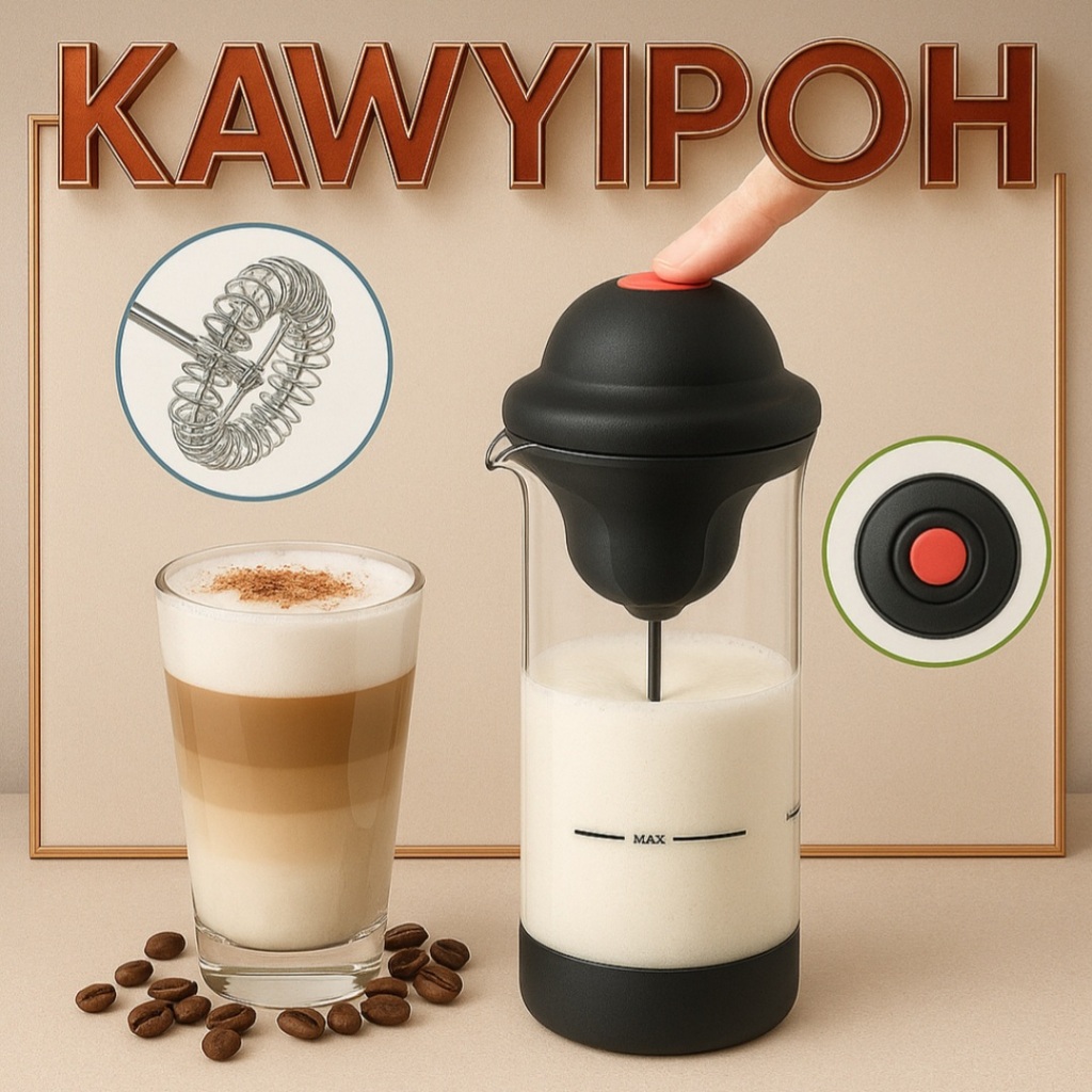 450ML Electric Milk Frother Automatic Frother Whisker Machine Household ...