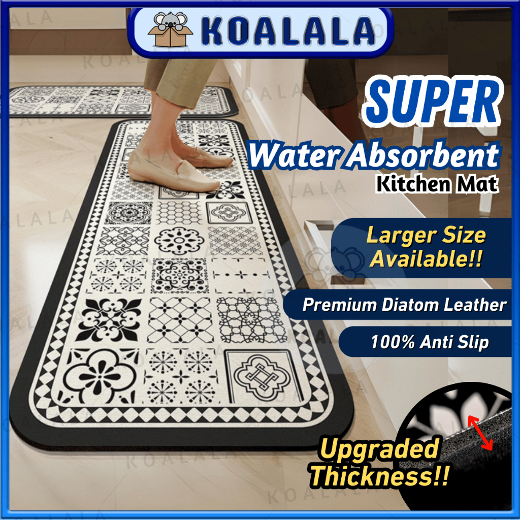 Long Absorbent Bath Mat Alas Kaki Karpet Antislip Floor Mat Fast Dry ...