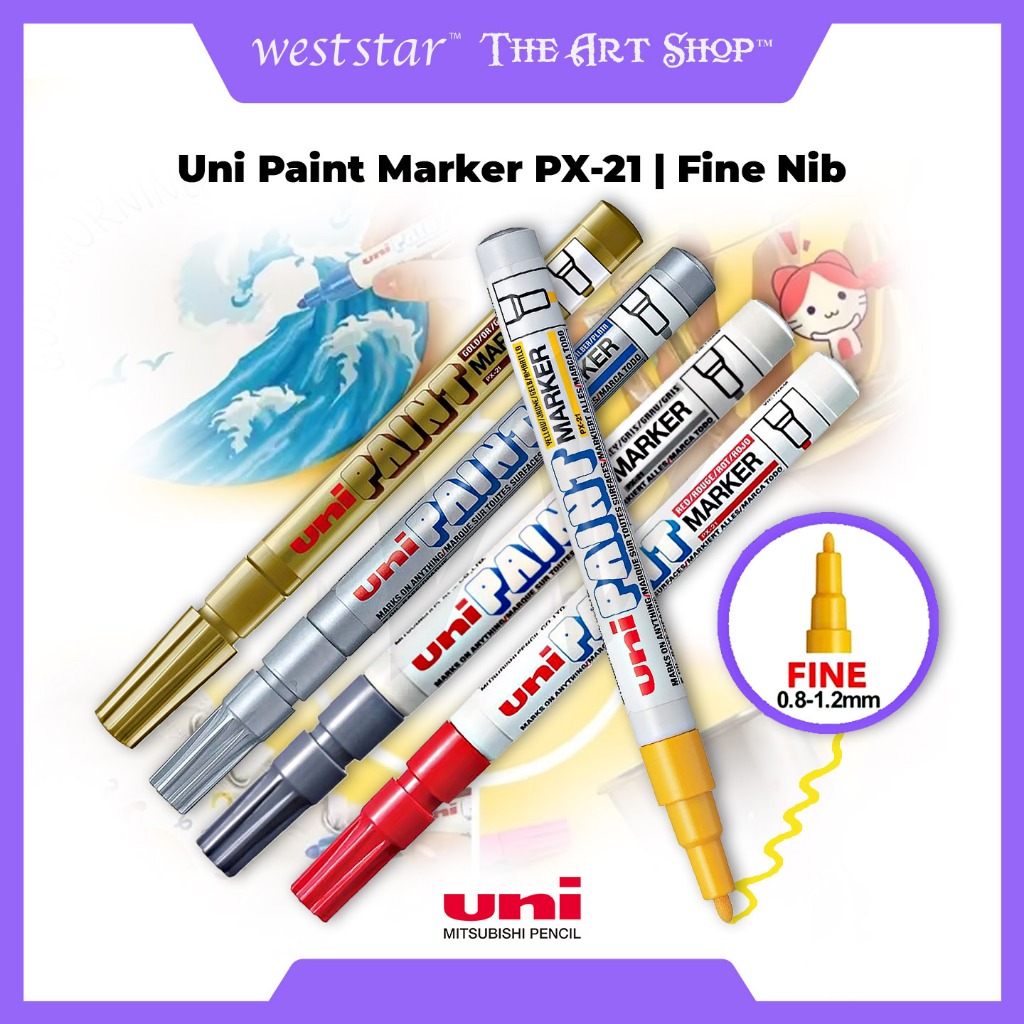 [WESTSTAR] Uni PX-21 Paint Marker / Uni Paint Marker (Fine Nib ...
