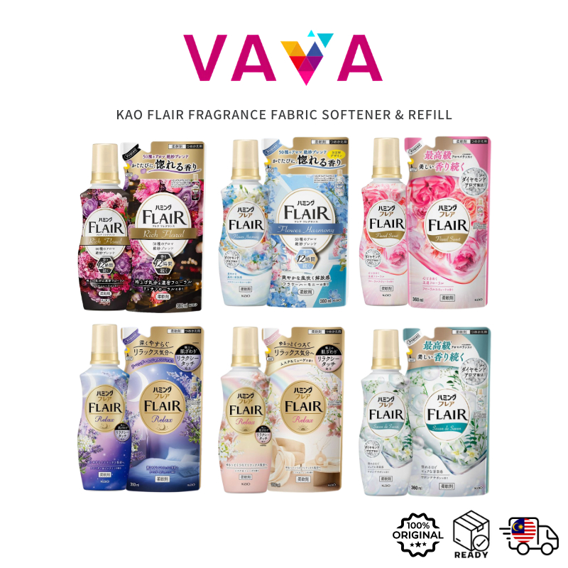 KAO Flair Japan Fragrance Fabric Softener 510-520ml & Refill 350-380ml ...