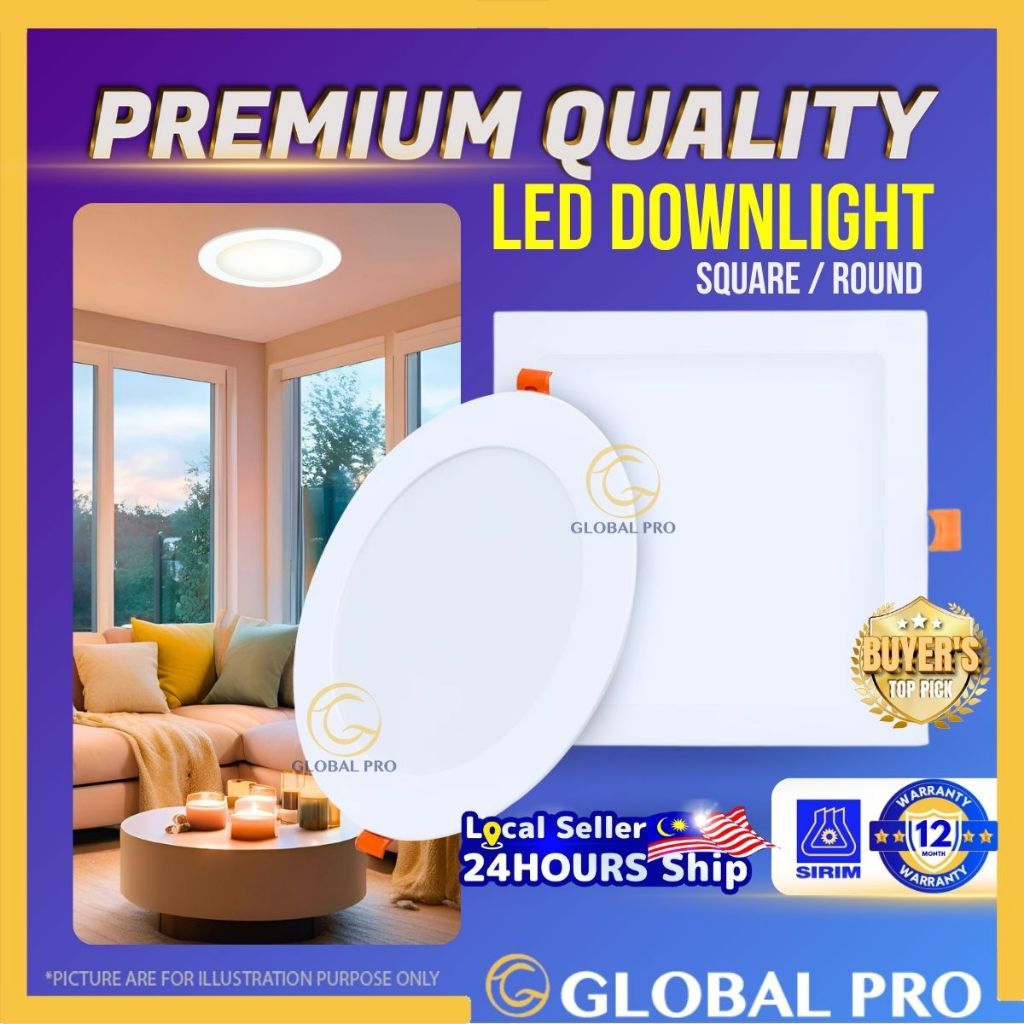 [SIRIM] GLOBAL PRO PREMIUM LED Downlight Lampu downlight LED Down light ...