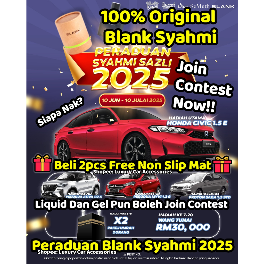 Contest Blank Syahmi 2025 BLANK Syahmi Sazli - Perfume Kereta Rumah ...