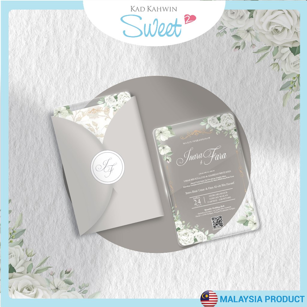 Kad Kahwin Crystal Acrylic Wedding Invitation Card Exclusive VIP / Kad ...