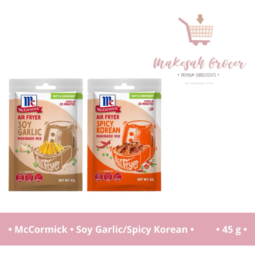 McCormick Air Fryer Soy Garlic/Spicy Korean Marinade Mix 45g | Shopee Singapore