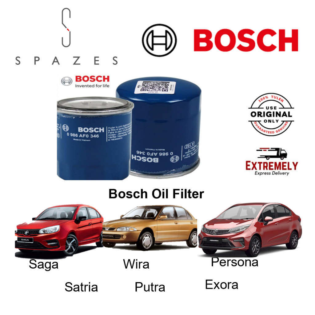 Bosch Proton Oil Filter 0986AF0346 Proton Saga Wira Persona Exora Oil ...