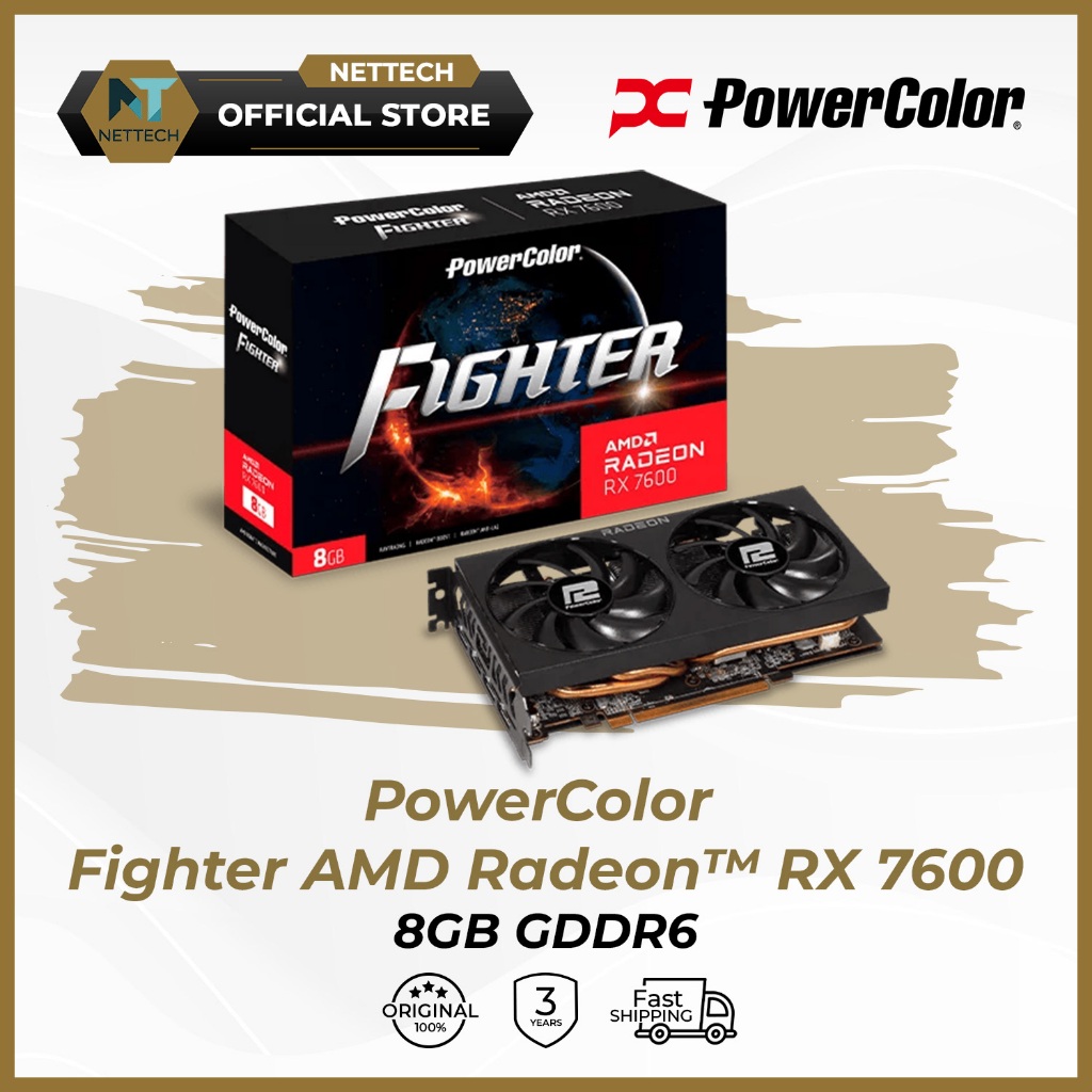 PowerColor Fighter AMD RadeonTM RX 7600 8GB GDDR6 | Shopee Singapore