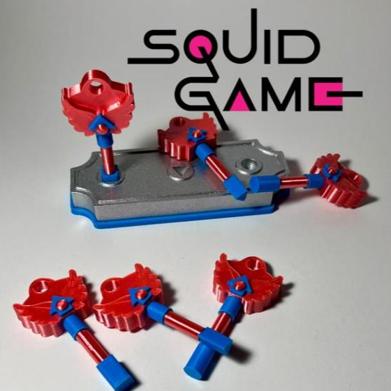 Squid Game 3 Keys with Display Base – Collectible Set | 3d printed ...