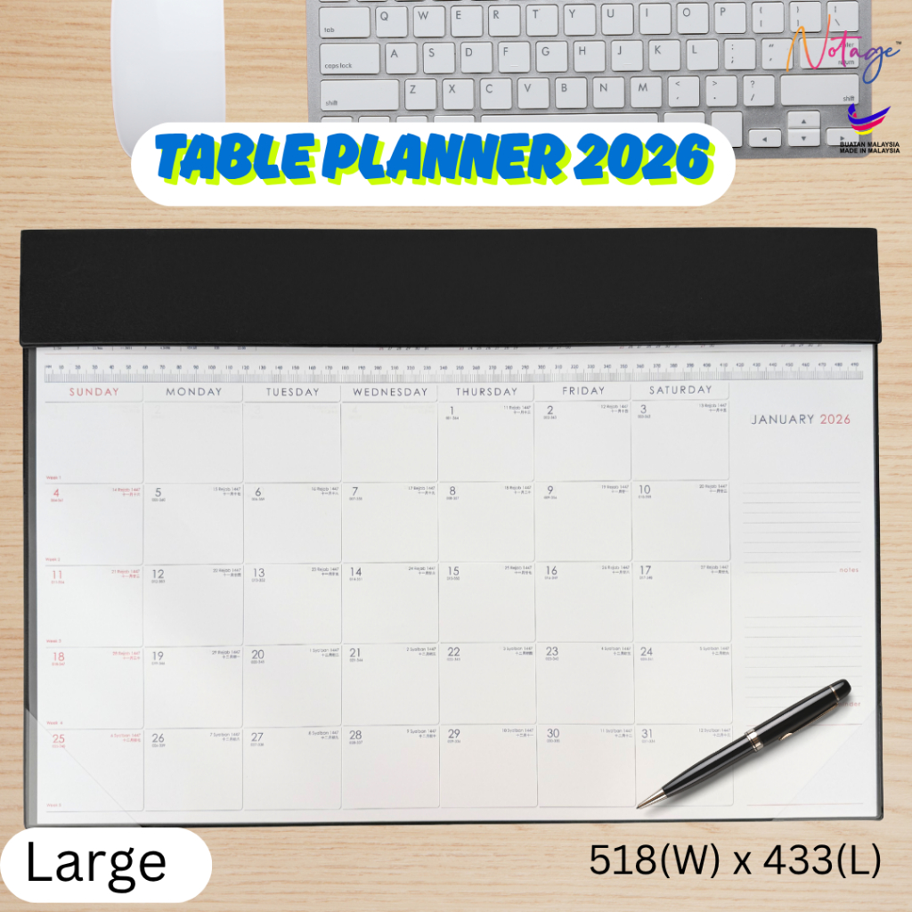 [Large] Table Planner 2026 PVC Diary For Large Planner Meeting ...