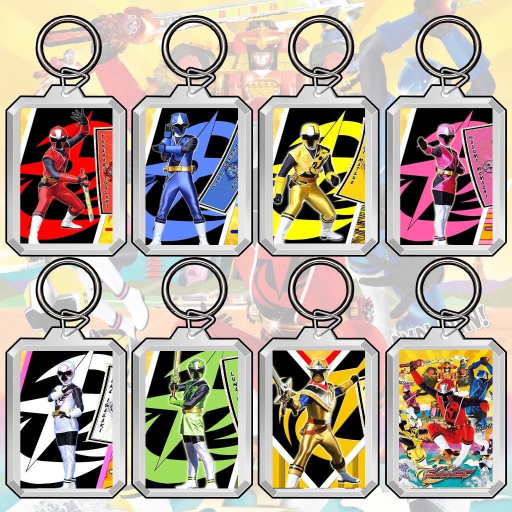 Acrylic Keychain Double Sided DIY, Transparent Keychain Super Sentai ...