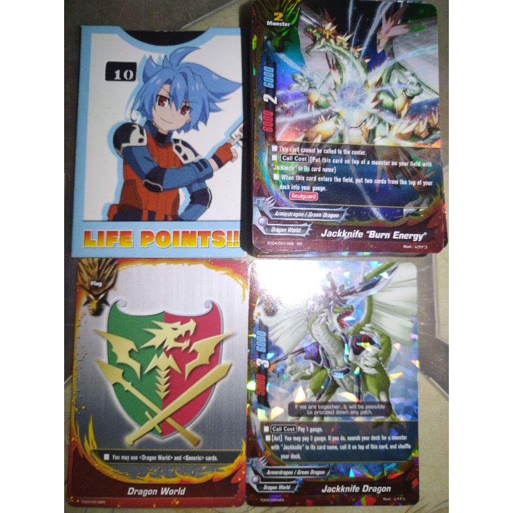 Buddyfight English Jackknife Dragon Deck (upgrade version)52 pcs with ...