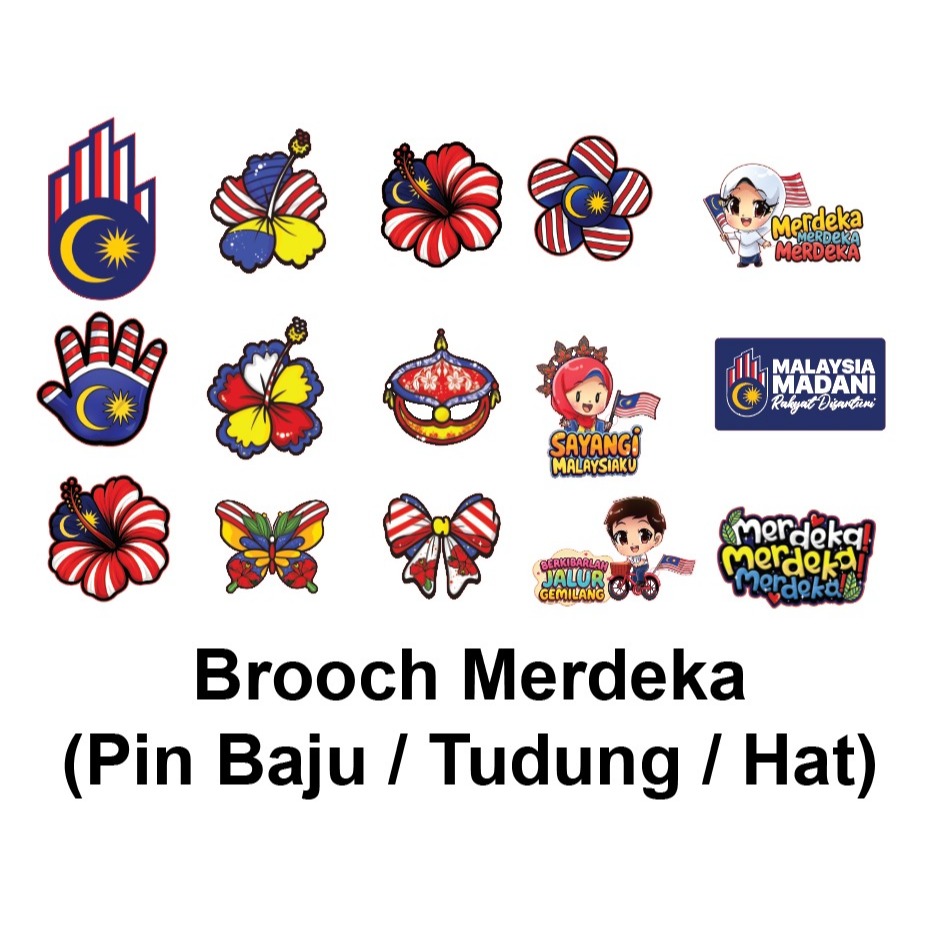 Cute Independence Accessories | Merdeka Brooch | Independent Pin ...