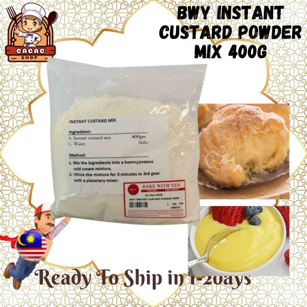 BWY Instant Custard Mix BWY INSTANT CUSTARD POWDER MIX 400G | Shopee ...