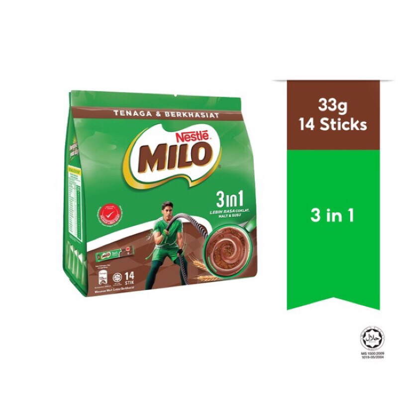 NESTLE MILO 3in1 Activ-Go Mixes (33g x 14's) | Shopee Singapore