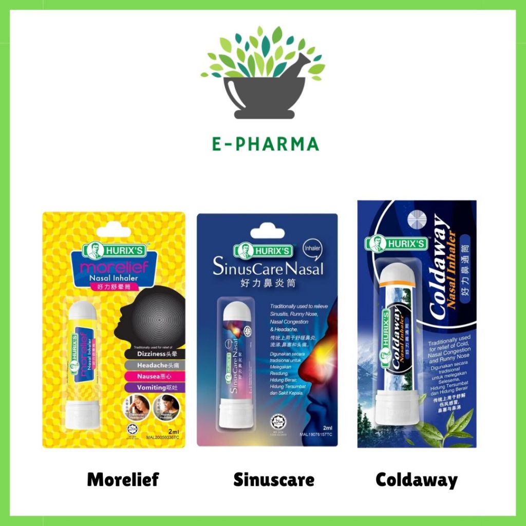 HURIX'S Morelief Nasal Inhaler 2ml, Sinuscare Nasal Inhaler 2ml ...