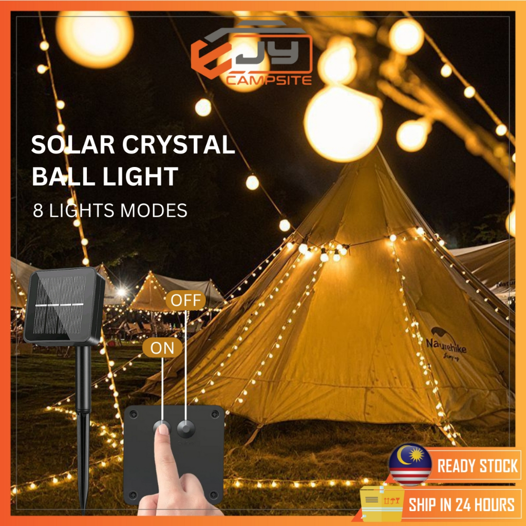22M Solar UBS Ball Lights String Bulb LED Strip Waterproof Lampu Kelip ...