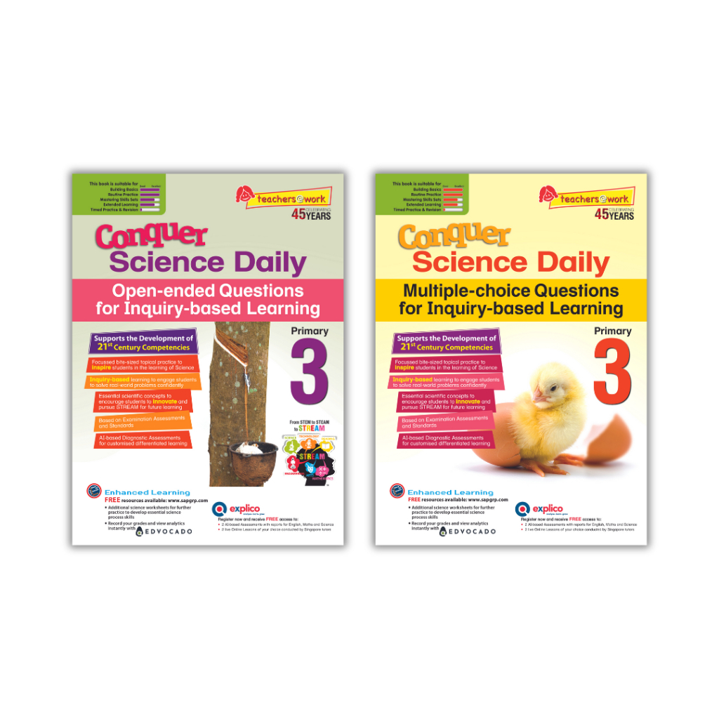Conquer Science Daily MCQ & OEQ for Inquiry-based Learning Primary 3 ...