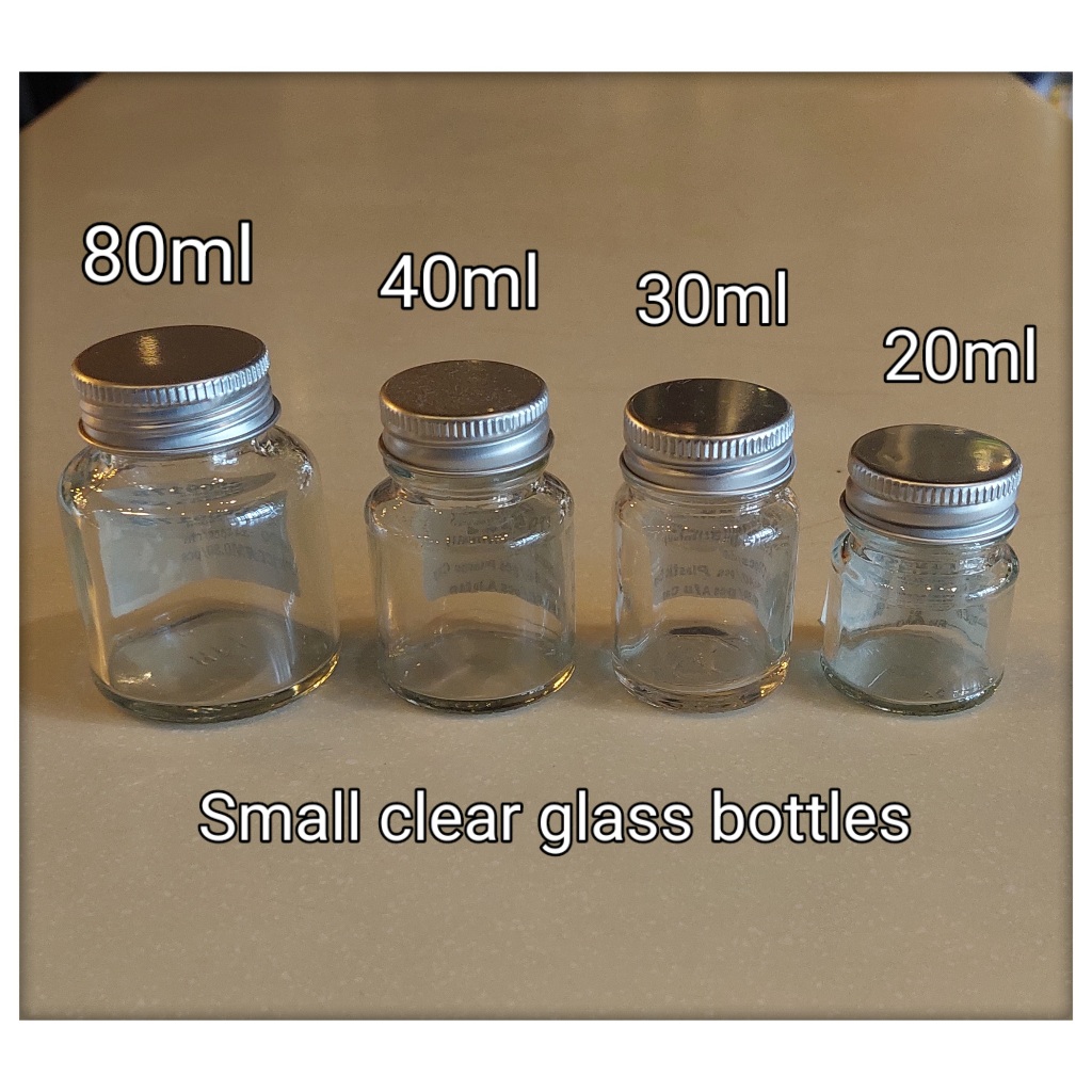 [银]20ml/30ml/40ml/80ml Small round glass bottle/food & drink bottle ...