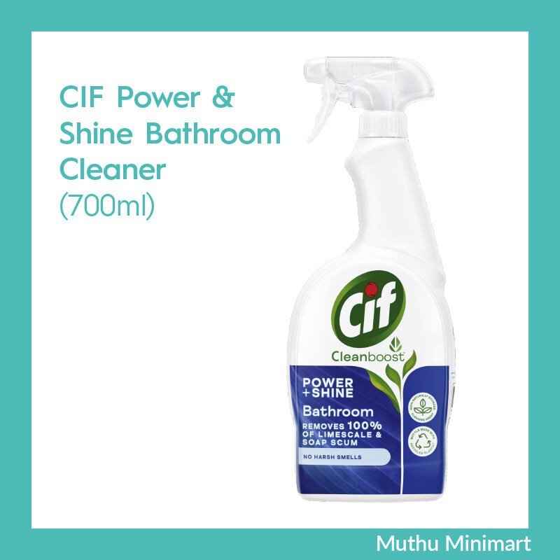 CIF | Power Shine Toilet Bathroom Cleaner Tiles Clean Sink Grout Clean ...