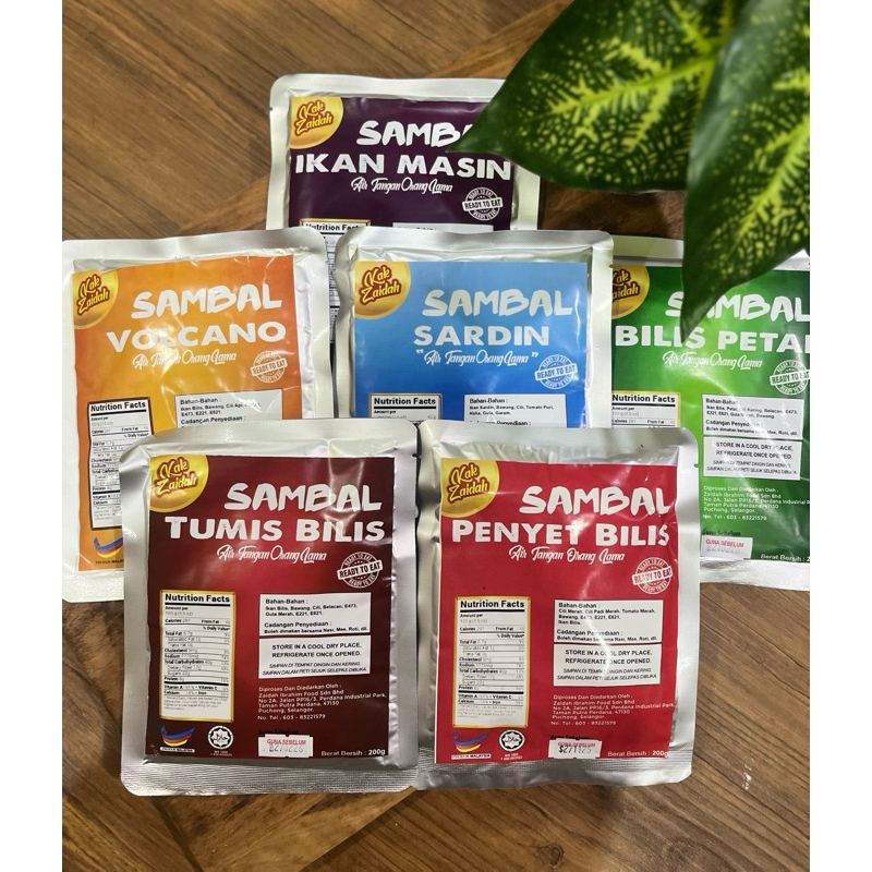 Sambal Kak Zaidah Ibrahim Food Sambal Stir-fried Bilis Petai Salted ...
