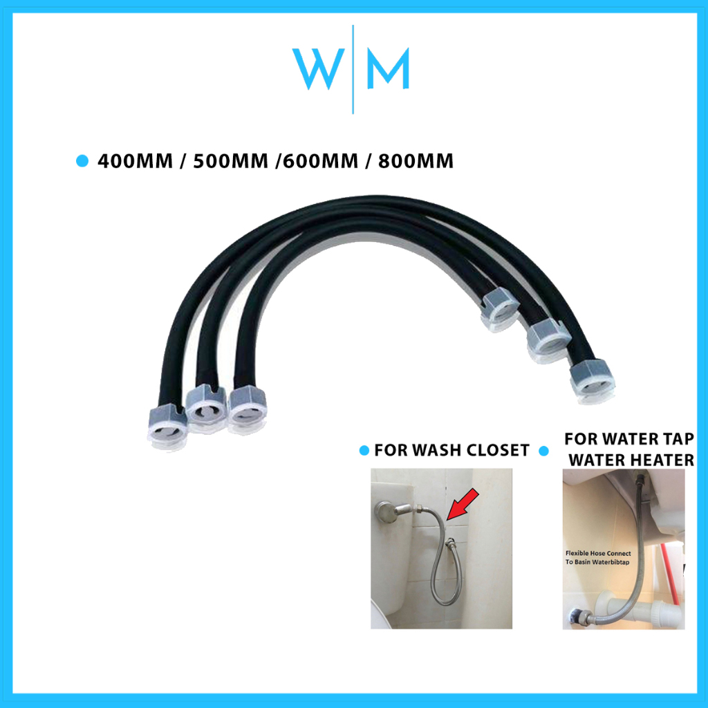 Bathroom Black Nylon Pvc High Pressure Flexible Hose Spring Pipe ...