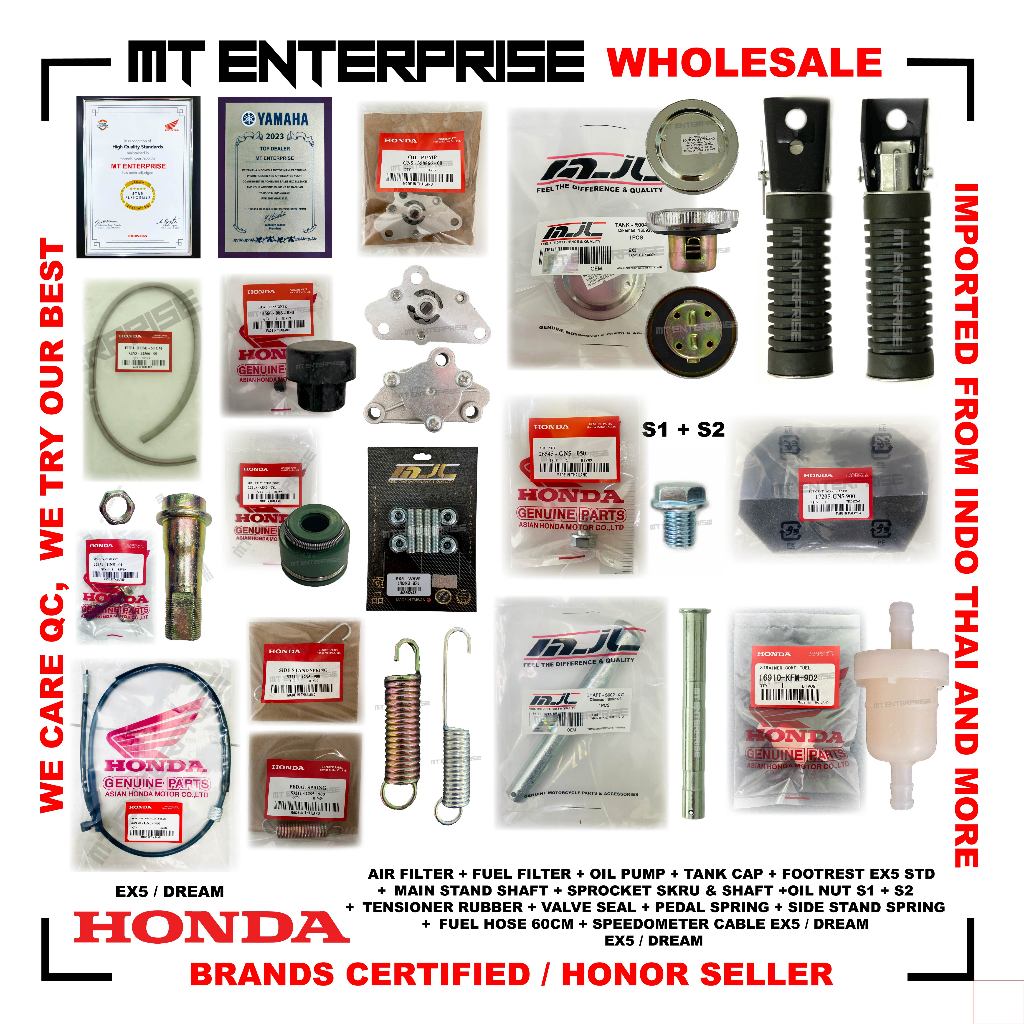 FREE ENGINE OIL+THREEBON 1104- HONDA FOOTREST EX5 / DREAM METER CABLE ...