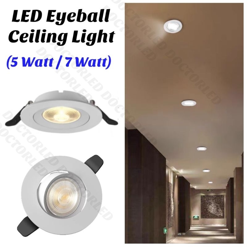 LED Eyeball Ceiling Light 5W 7W COB Recessed Downlight LED Spotlight ...