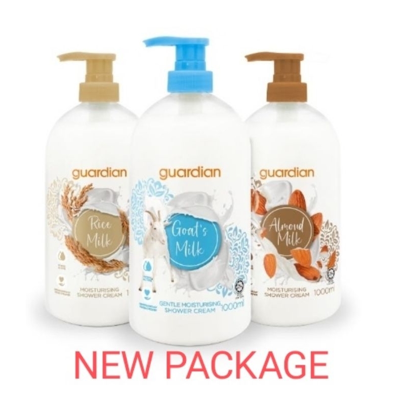 Guardian essential shower cream 1liter (goat milk/almond/rice milk ...