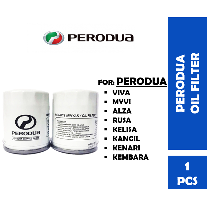 PERODUA Oil Filter For Myvi/ Alza/ Viva/ Kancil/ Kenari/ Kelisa ...