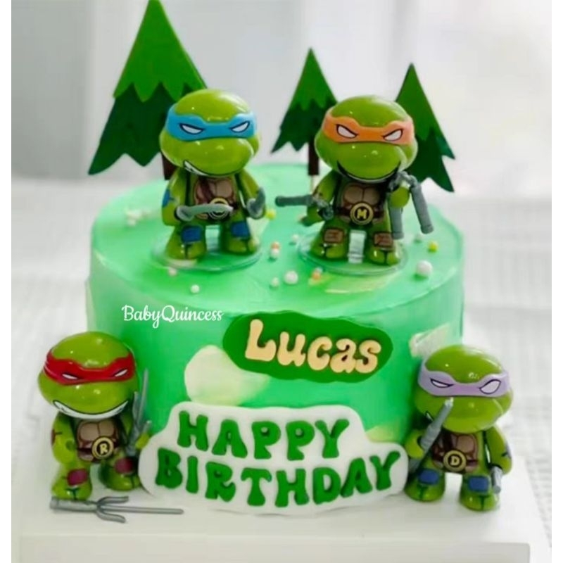 Cowboy Ninja Turtle Kids Cake Topper Decoration | Shopee Singapore