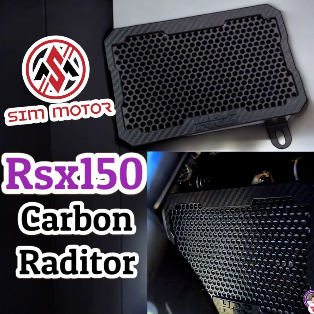 Honda RSX RS150 V1 V2 Radiator Coolant Net Cover Carbon HRC Logo RSX150 ...