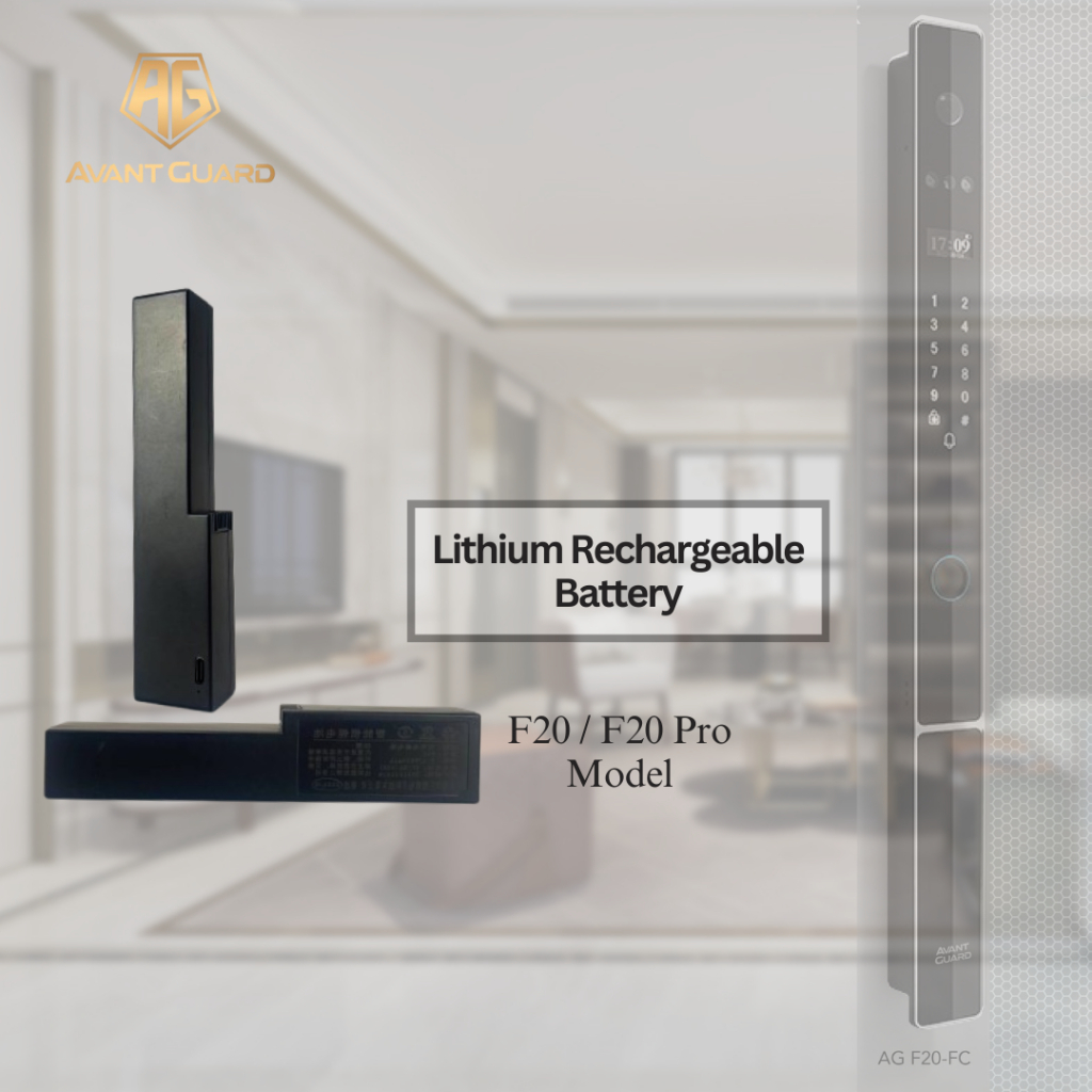 Avant Guard Smart Lock F20 / F20 PRO Lithium Rechargeable Battery ...