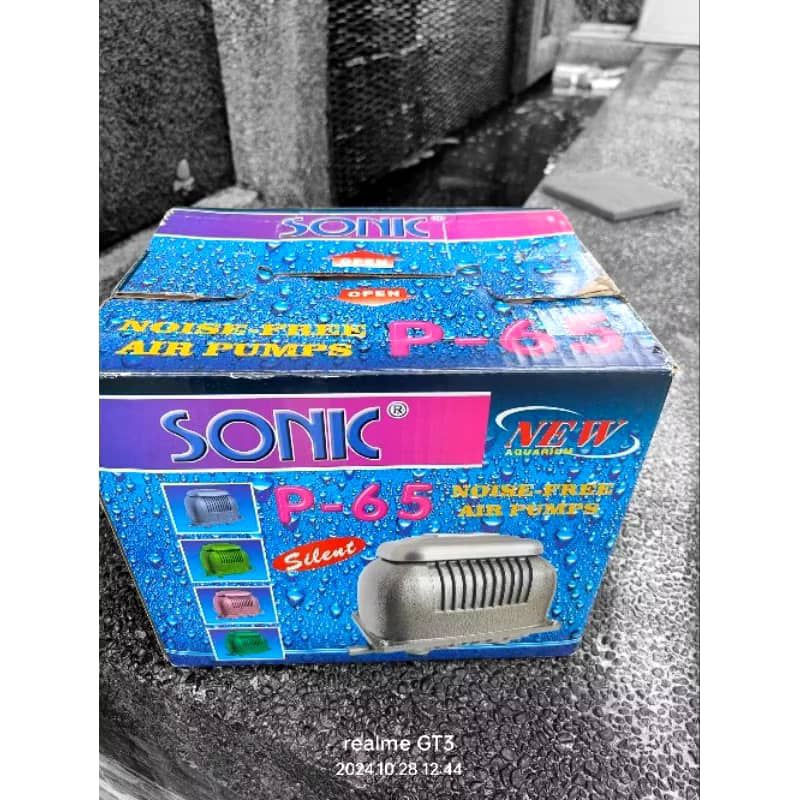 Sonic Air Pump P-65 Noise Free (65L/Min) (Use in 1200L Tank) | Shopee ...