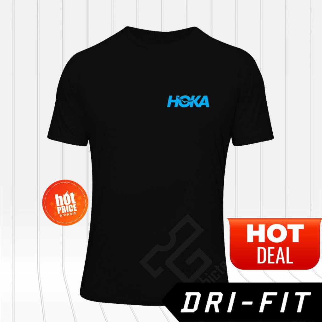 Dri Fit NEW NEW Hoka Logo Running Hiking Shoes T-Shirt Tee 100% ...