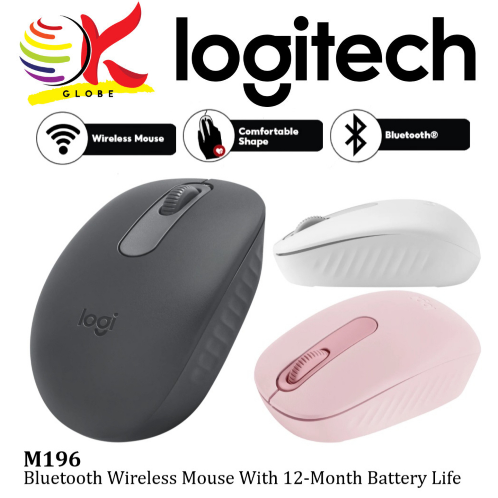 LOGITECH M196 BLUETOOTH WIRELESS MOUSE WITH COMPACT / 12 MONTHS BATTERY ...