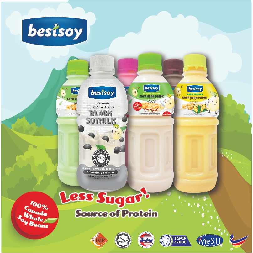 [320ml x 6 bottles] Bestsoy Black Soymilk | Soya Bean Drinks | Less ...