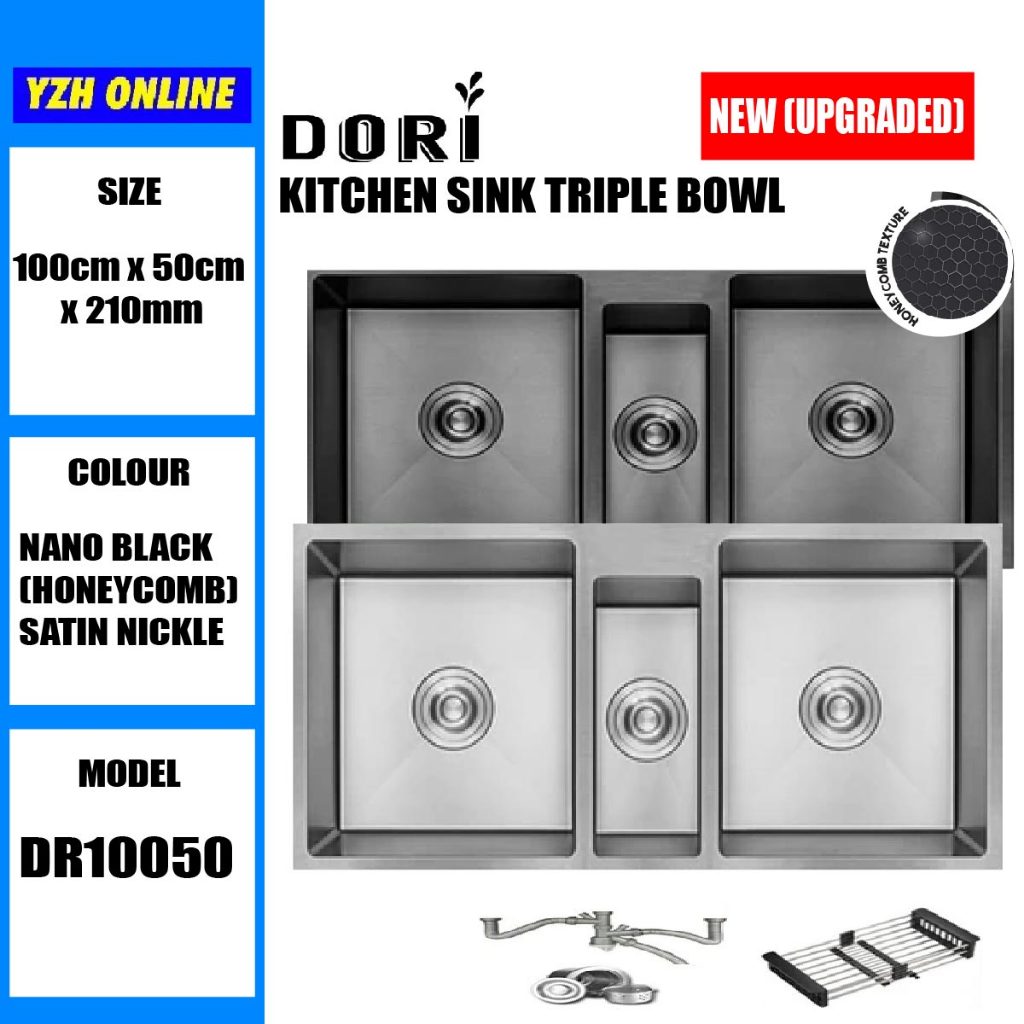 DORI Kitchen Sink SUS304 Black Nano Sink Stainless Steel Singki 洗碗盆 ...