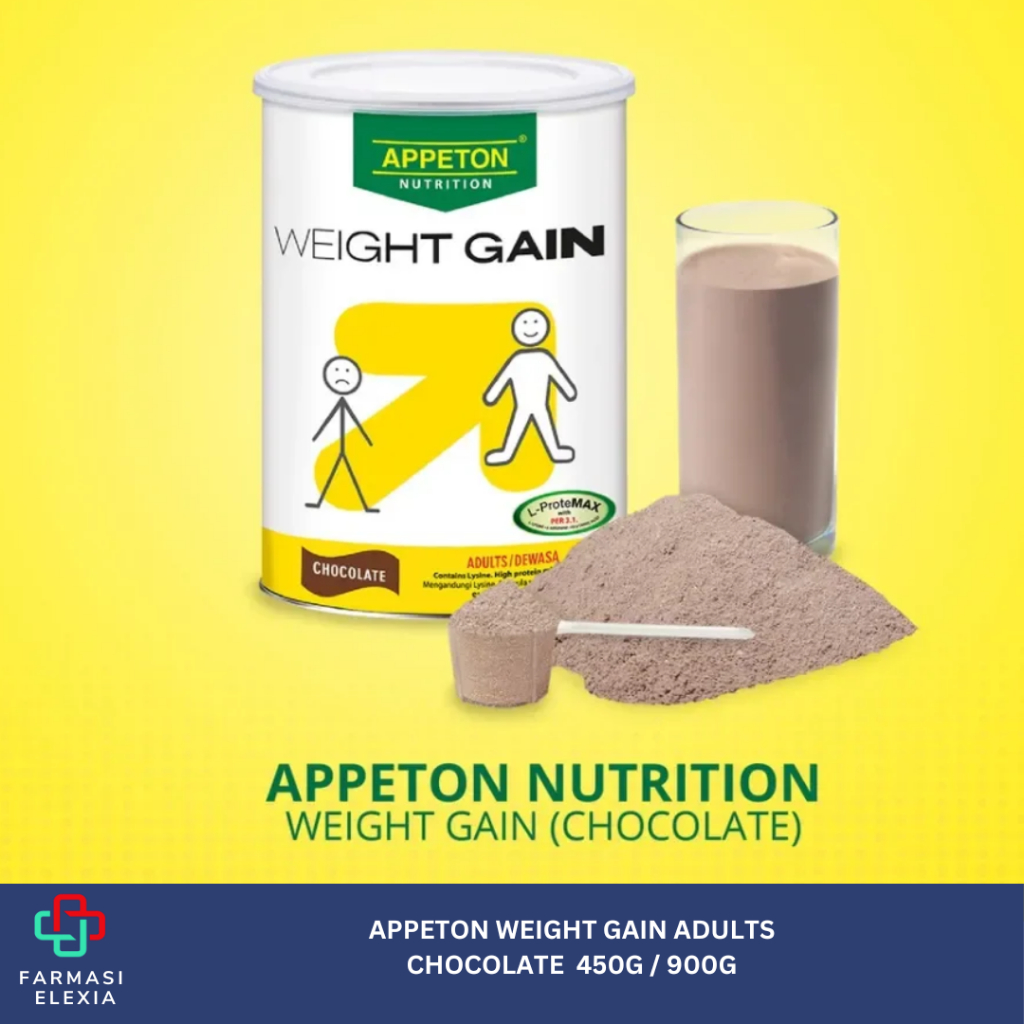 APPETON WEIGHT GAIN ADULT CHOCOLATE 450g / 900g | Shopee Singapore