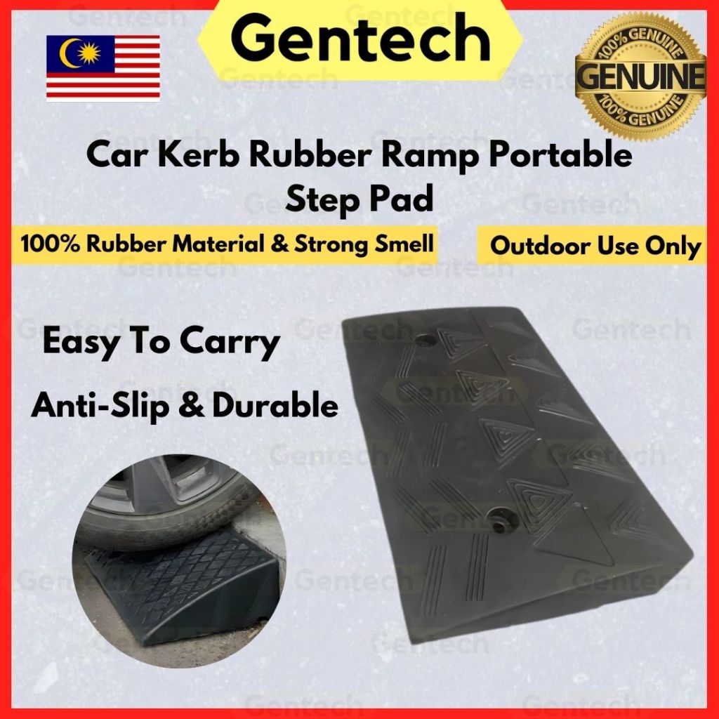 HEAVY DUTY Car Rubber Curb Ramp Portable Step Pad Triangle Step Pad for ...