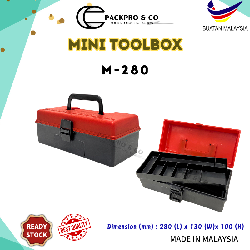 [M-280] Mini Home Toolbox Lightweight Multipurpose Used Box 2 Layer ...