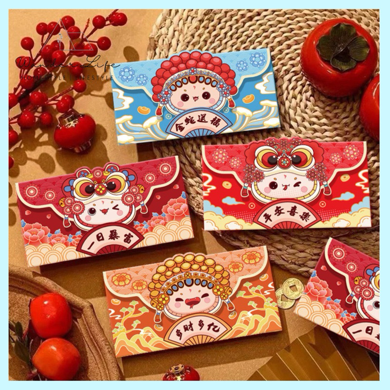CNY 2025 Snake Year New Year Cute Chic Style Red Packet Angpao 2025 ...