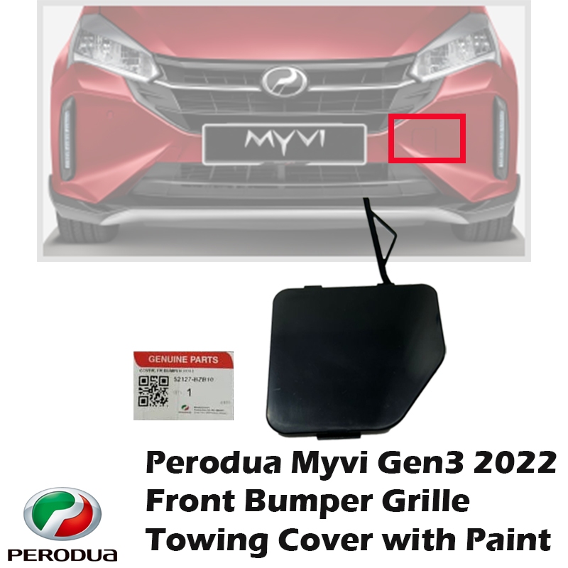 Perodua Myvi Gen3 2022 Front Bumper Grille Towing Cover with Paint ...