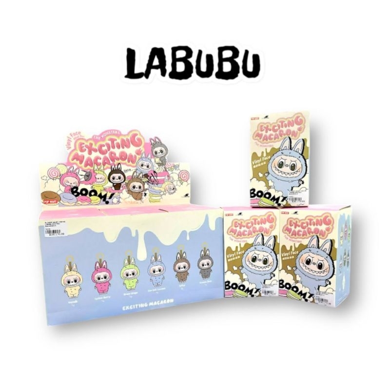 LABUBU V1 POP MART EXCITING MACARON VINYL FACE BLIND BOX | Shopee Singapore
