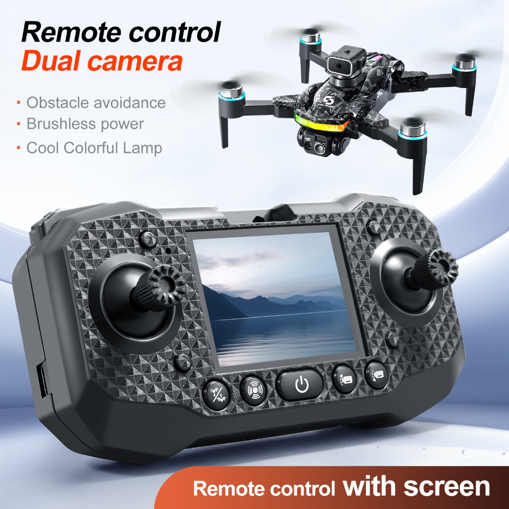 S160 Drone with screen display 4K HD drone obstacle avoidance Positioning drone Brushless ...