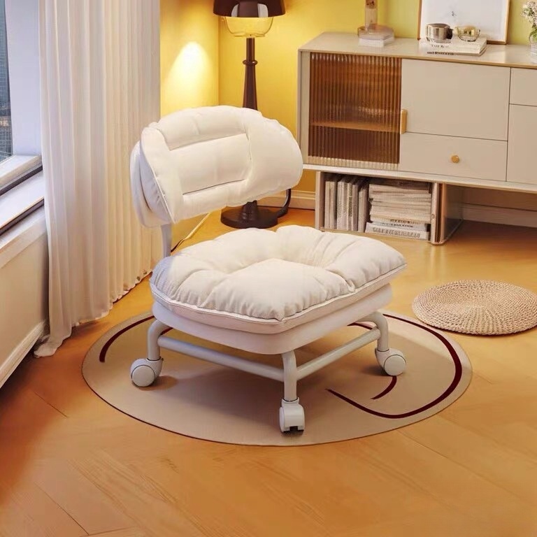 LI- Pulley Moving Stool Eames Swivel Low Stool With Wheel Backrest ...