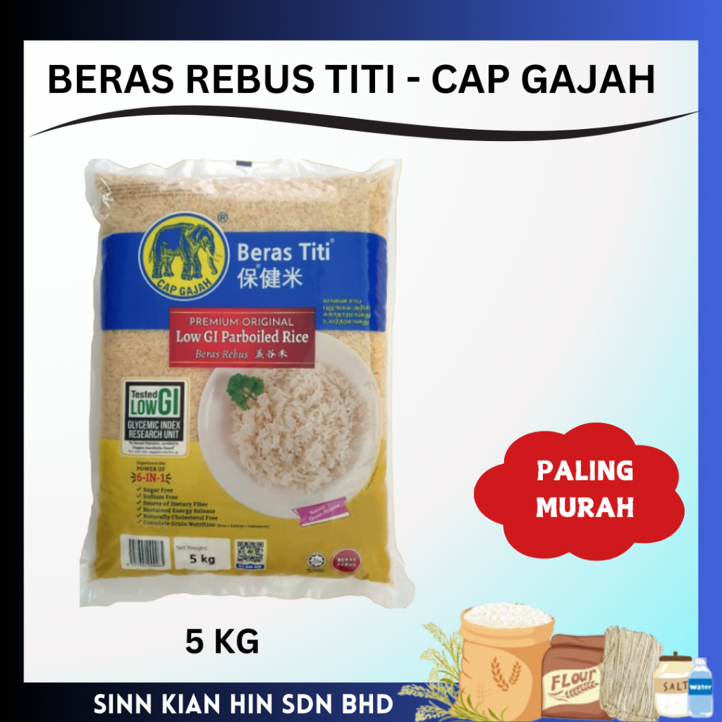 Titi Rice - Cap Gajah (5kg) | Shopee Singapore